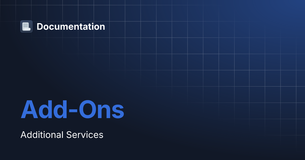 Add-Ons | Documentation