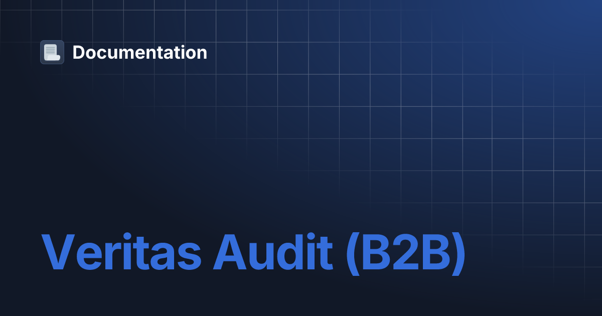 Veritas Audit (B2B) | Documentation