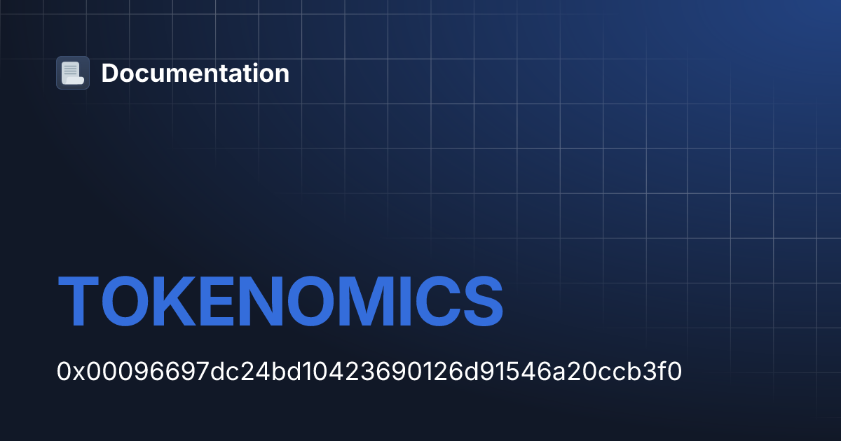 TOKENOMICS | Documentation